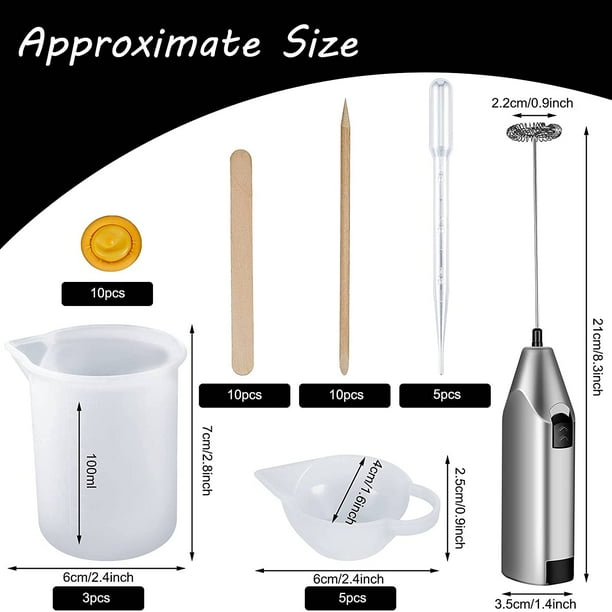 44 Pieces Epoxy Resin Stirrer Kit, Include Tumbler Mixer, 3 Silicone ...