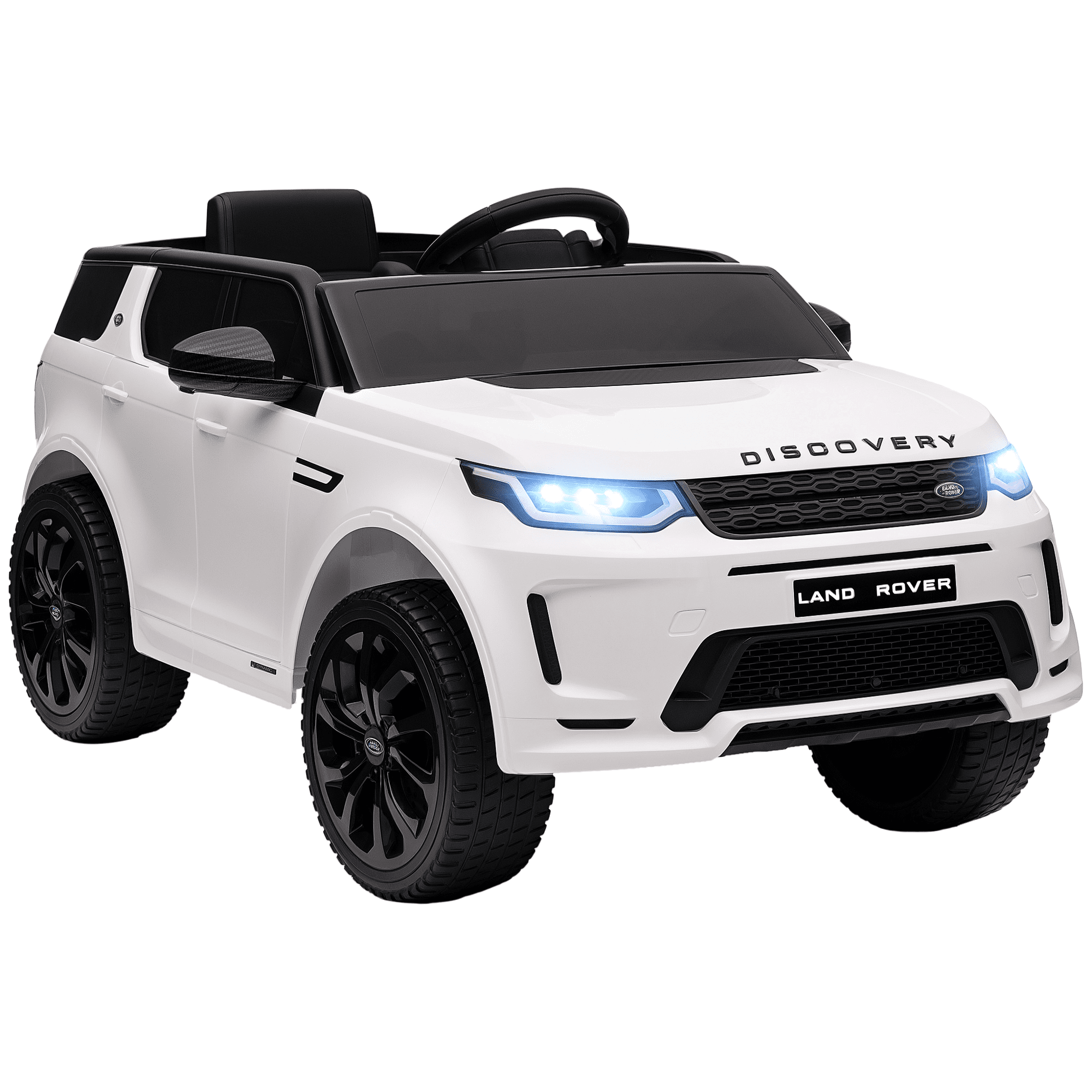 Qaba 12v Land Rover Licensed Kids Electric Rc Car  Toddler Ride On Toys Gift  White 41.7 L X 25.8 W X 20.1 H