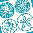 1PC Sand Dollar Stencil 12x12inch Nautical Seashore Fish Reusable ...