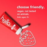 Hello Kids Wild Strawberry Fluoride Toothpaste, Natural Flavor, Vegan ...