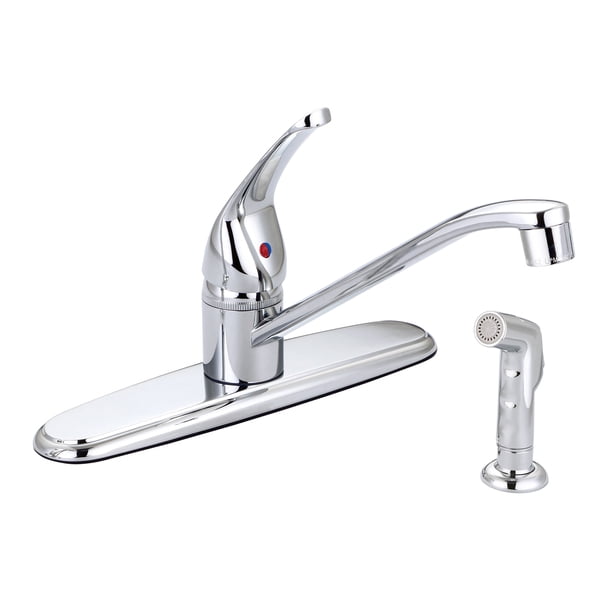 Belanger EBO67BCP Low-Arc Single Handle Kitchen Faucet with Side Spray ...