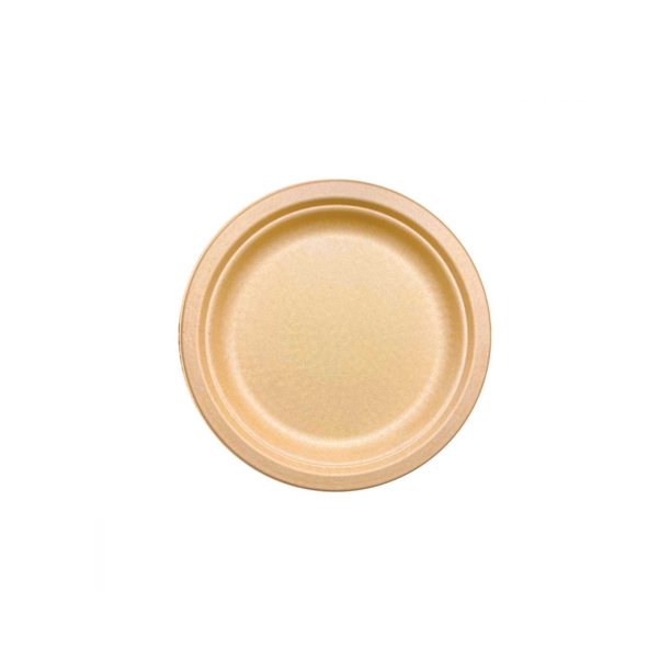 6" Sugarcane Fibre Natural Kraft Plate (100% Compostable & Recyclable ...