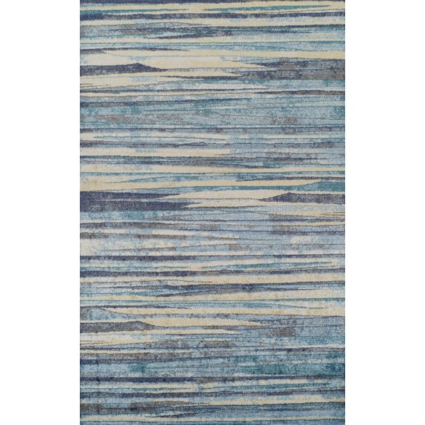 Addison Blair Abstract Stripe Blue Area Rug - Walmart.com