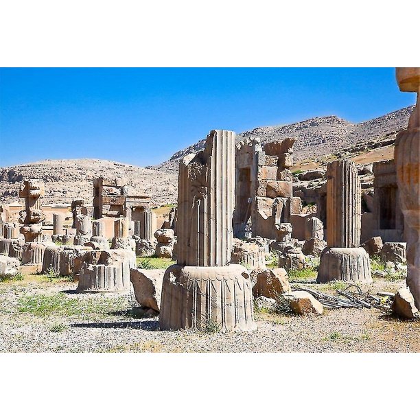 Ruins Backdrop 150x220cm Photography Background Stone Pillars Valley ...