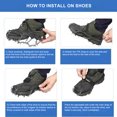 18/19 Teeth Ice Grippers Spikes Outdoor Winter Snow Spikes Crampons ...