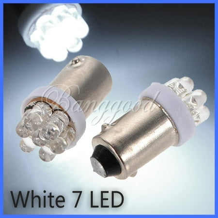 2Pcs T11 BA9 BA9S T4W 233 1895 White Car Vehicle 7 LED Side Light Lamp ...