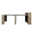 "Modern Barnwood Extendable Dining Table with Storage - Space-Saving ...