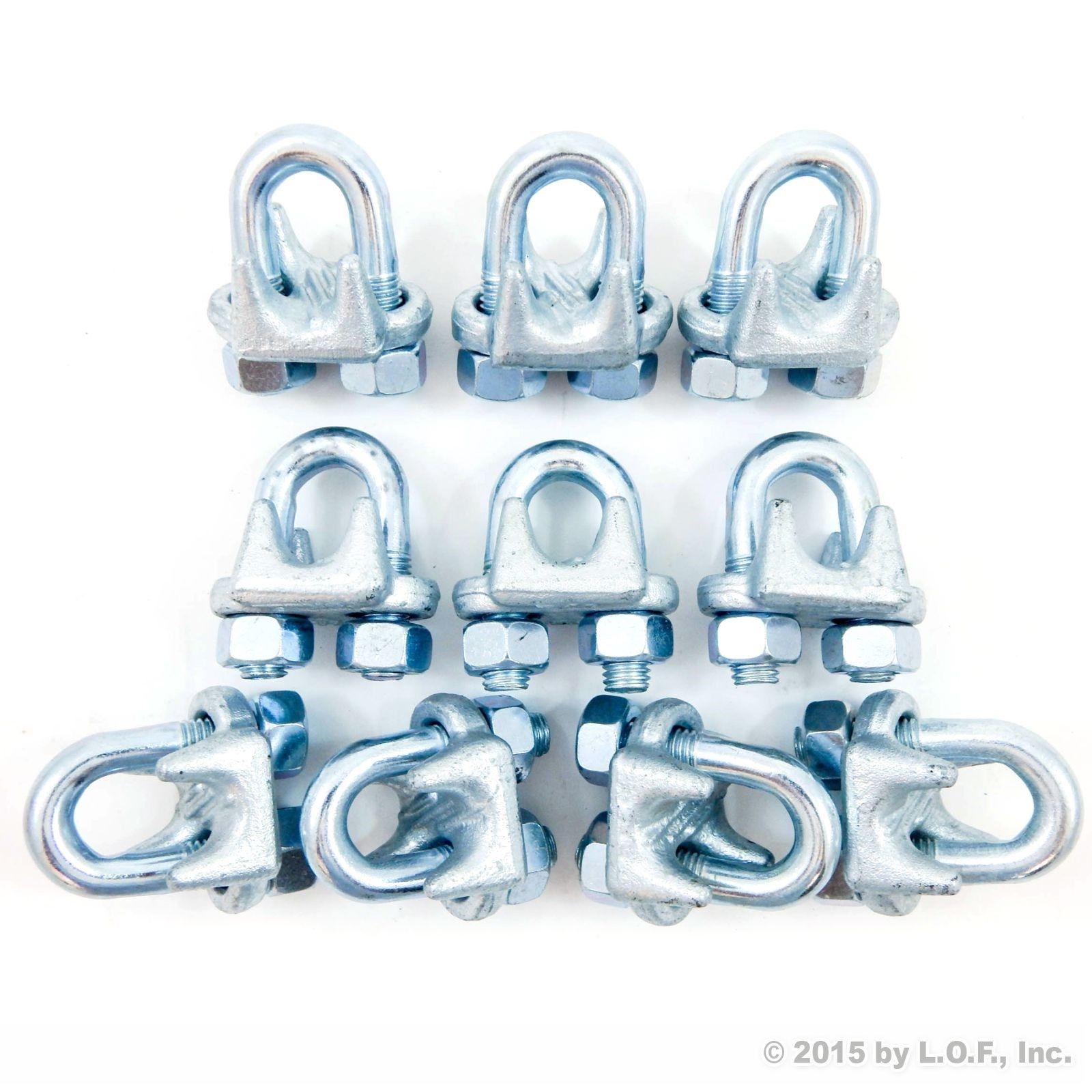 Red Hound Auto 10 New Malleable Galvanized Wire Rope Cable Clips, 3/4 ...