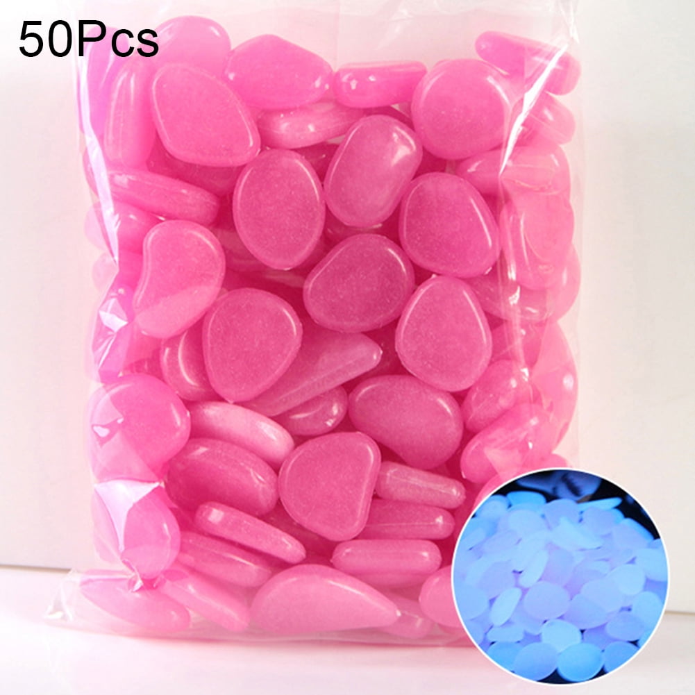 Yesbay Cobblestone 50Pcs Glow Pebble Irregular Shape Non-mineral ...