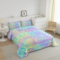Yst Girls Colorful Leopard Comforter Set Safari Cheetah Print Bedding