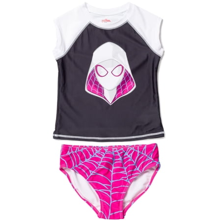 Marvel Spider-Man Spider-Gwen Ghost Spider Toddler Girls Rash Guard and ...