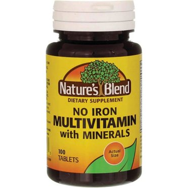 Nature's Blend Multivitamin No Minerals 100 Tabs - Walmart.com