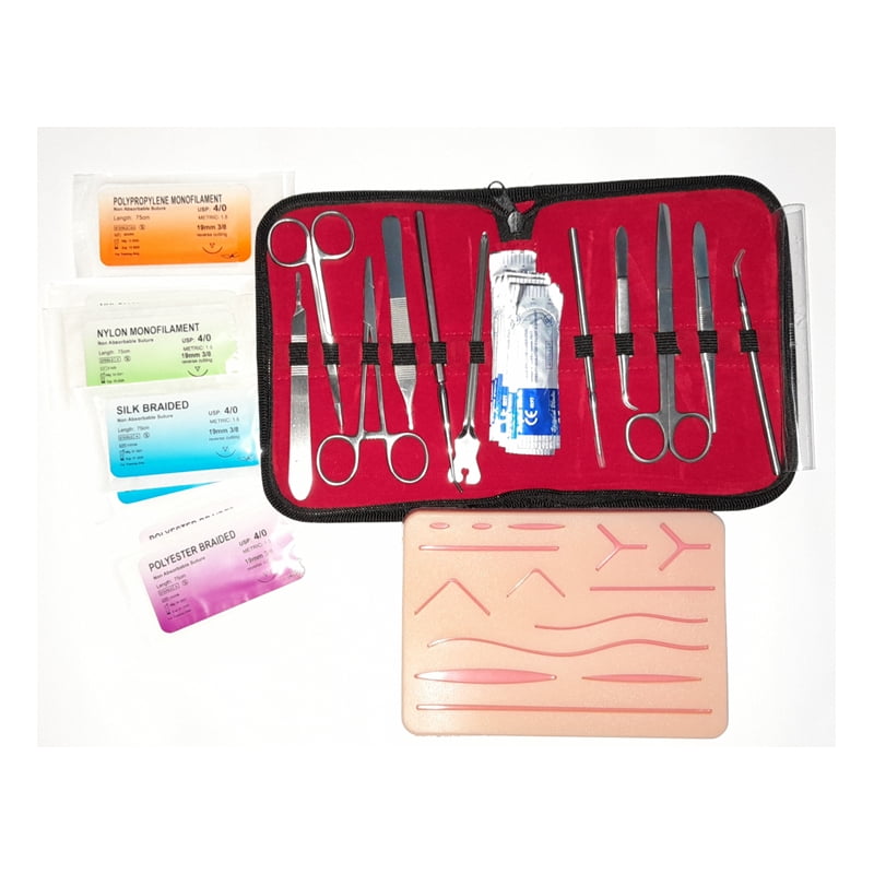 Kit de sutura Premium Psa Practice con 11 instrumentos y estuche ...