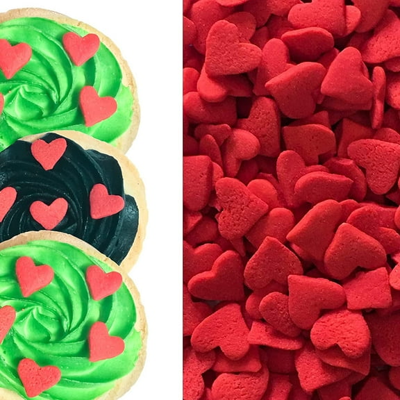Wilton Jumbo Heart-Shaped Edible Sprinkles for Cake and Cupcake ...