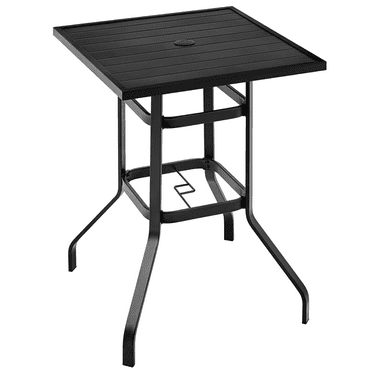 Vicllax Outdoor Patio Dining Table, 53" Round Outdoor Metal Table with ...