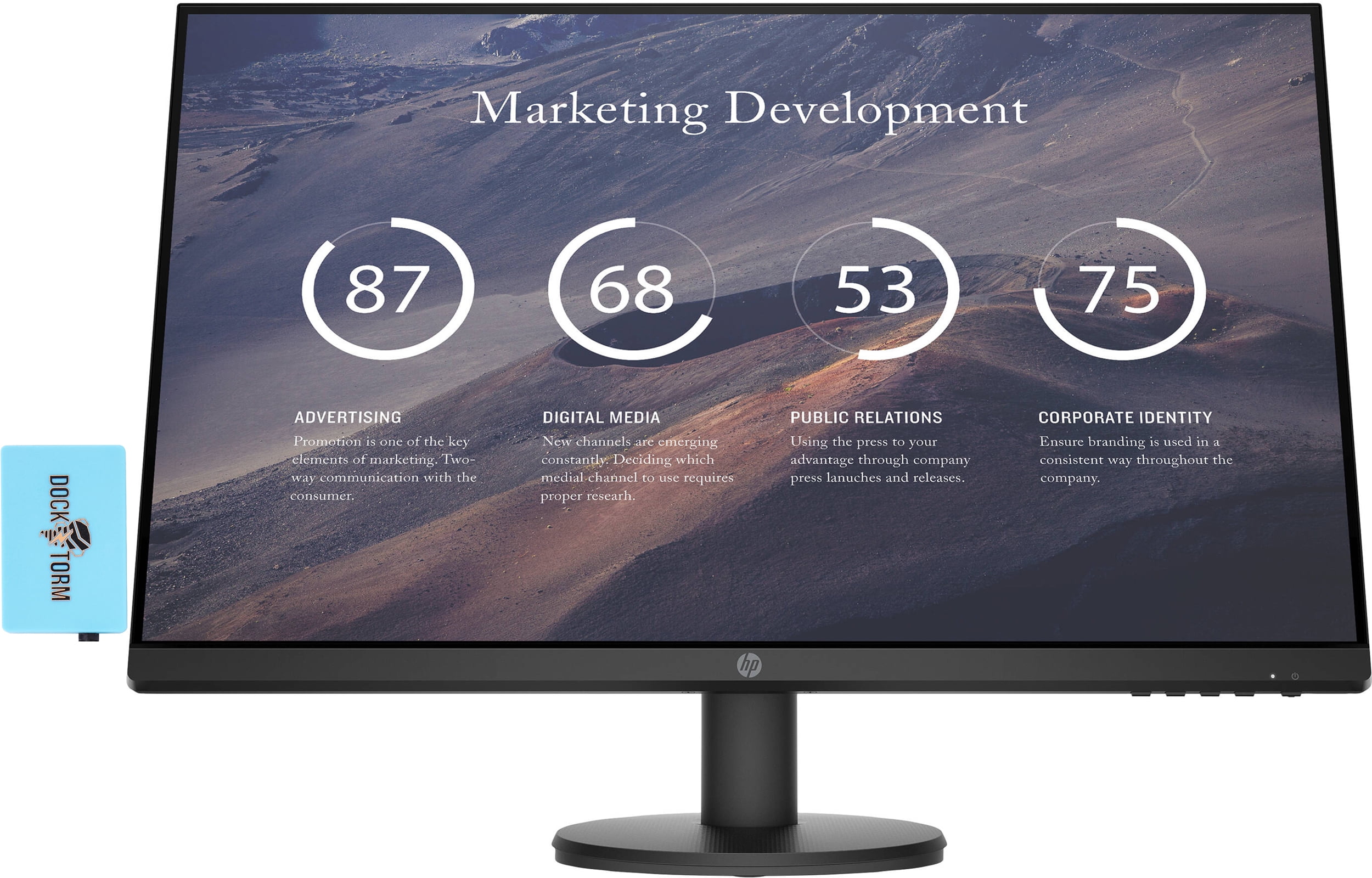 HP P27v G4 FHD IPS Monitor 9TT20A6#ABA Bundle With Docztorm Dock, 27 ...