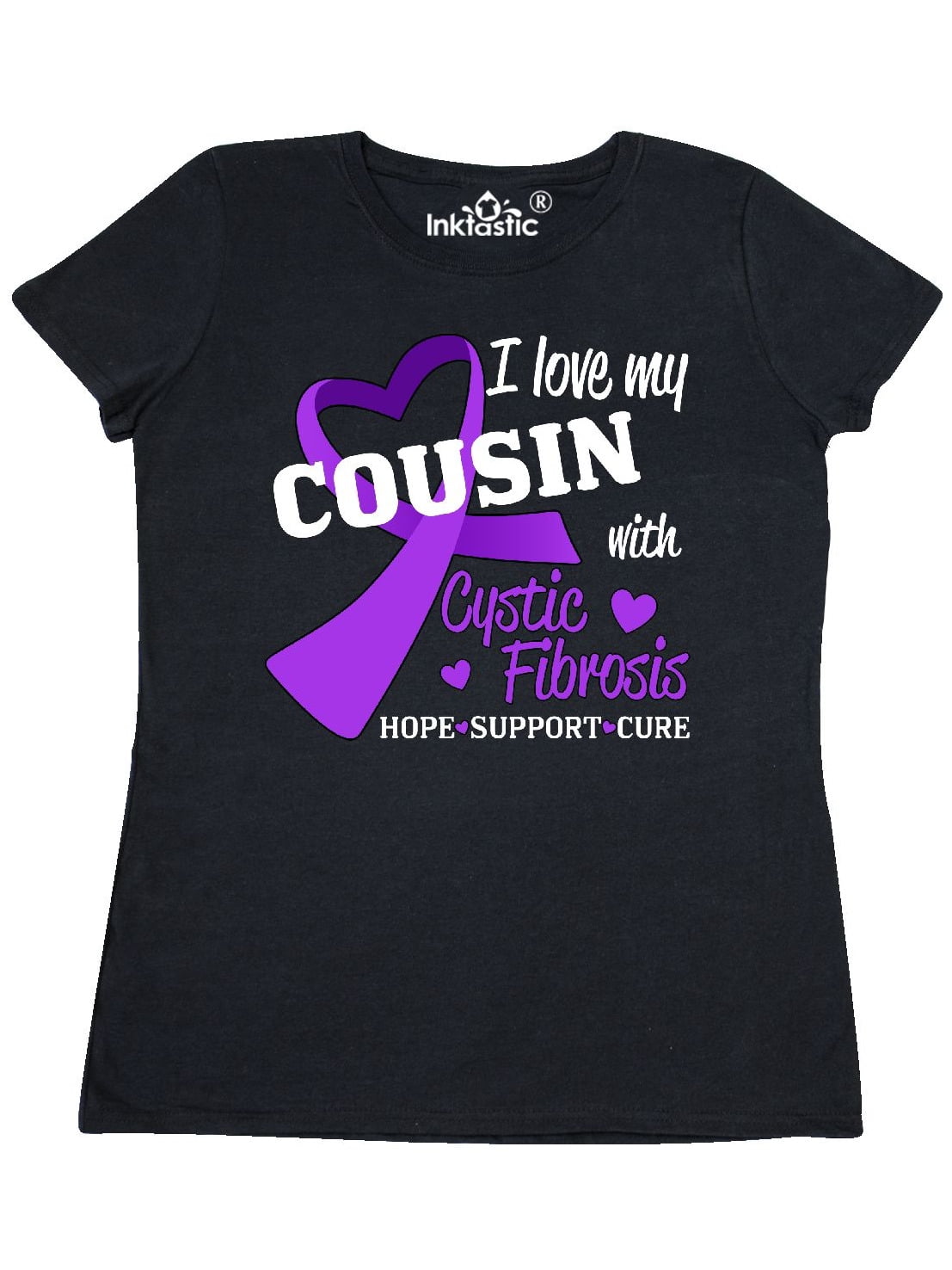 Inktastic I Love my Cousin with Cystic Fibrosis Hope, Support, Cure Women's T-Shirt - Walmart.com