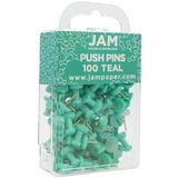 JAM Paper Push Pins, Teal Blue, 1 inch, 100/Pack - Walmart.com
