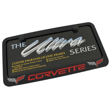 Free Shipping! Ford Mustang Red Script Name License Plate Frame (Black ...
