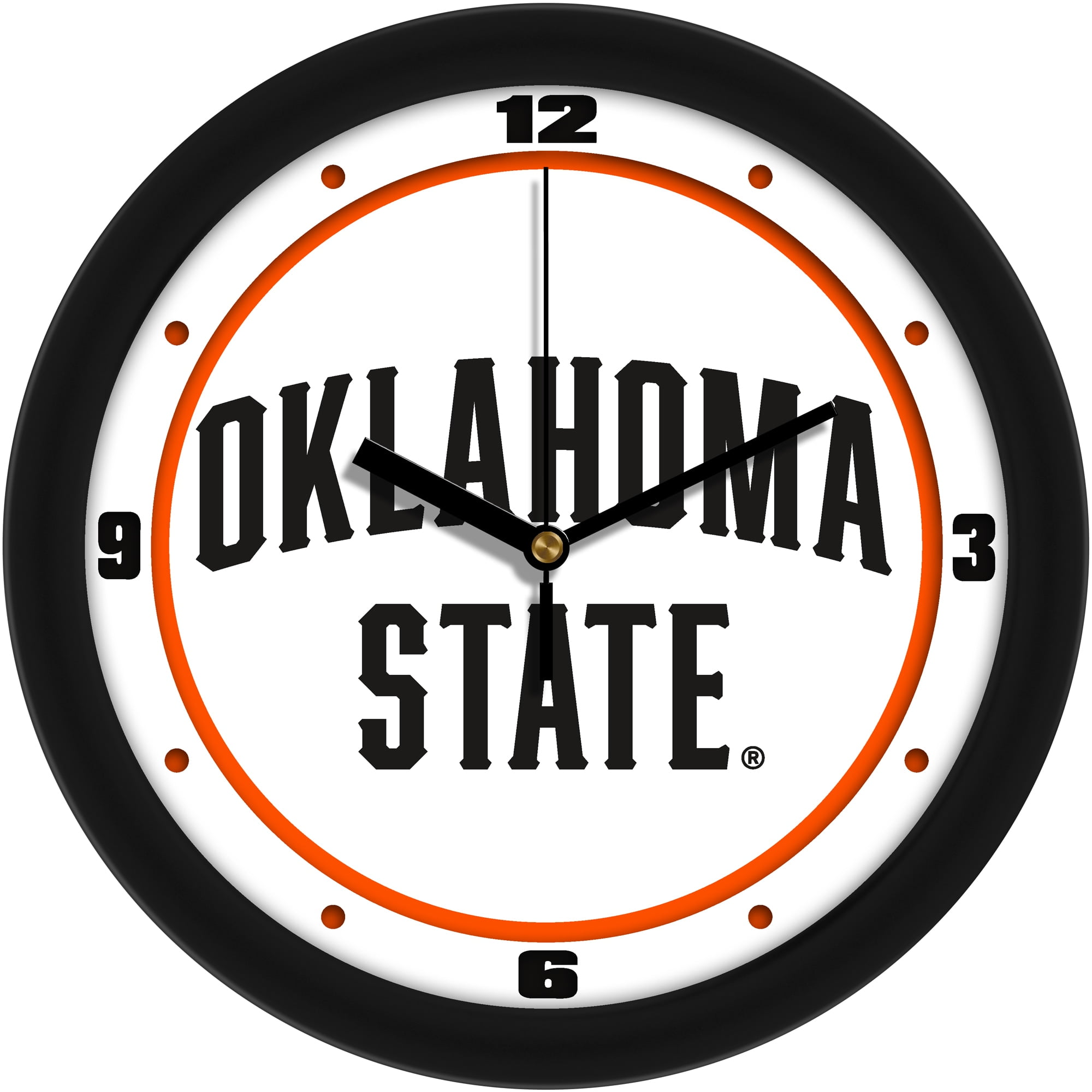 Oklahoma State Cowboys 11.5'' Suntime Premium Glass Face Traditional ...