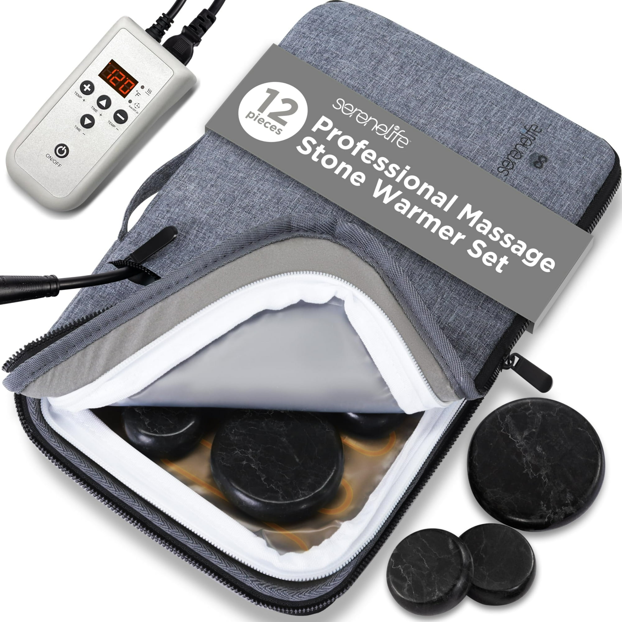 Click here for Serenelife Portable Basalt Stone Massage Set With... prices