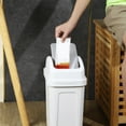 Trash Can with Lid, Small Garbage Bin for Compact Spaces Under Tables ...