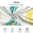 Abstract Yellow Turquoise Pattern Women's Rash Guard Shirts UPF 50+ Sun ...