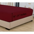 Queen Fitted Sheet with Smart Storage Pockets, Extra Deep 18-21 Inch ...