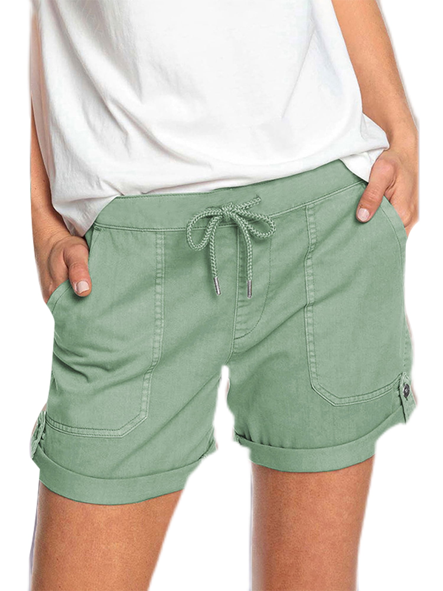 Frontwalk Beach Shorts For Women High Waist Cargo Short Drawstring ... Frontwalk Beach Shorts For Women High Waist Cargo Short Drawstring ...