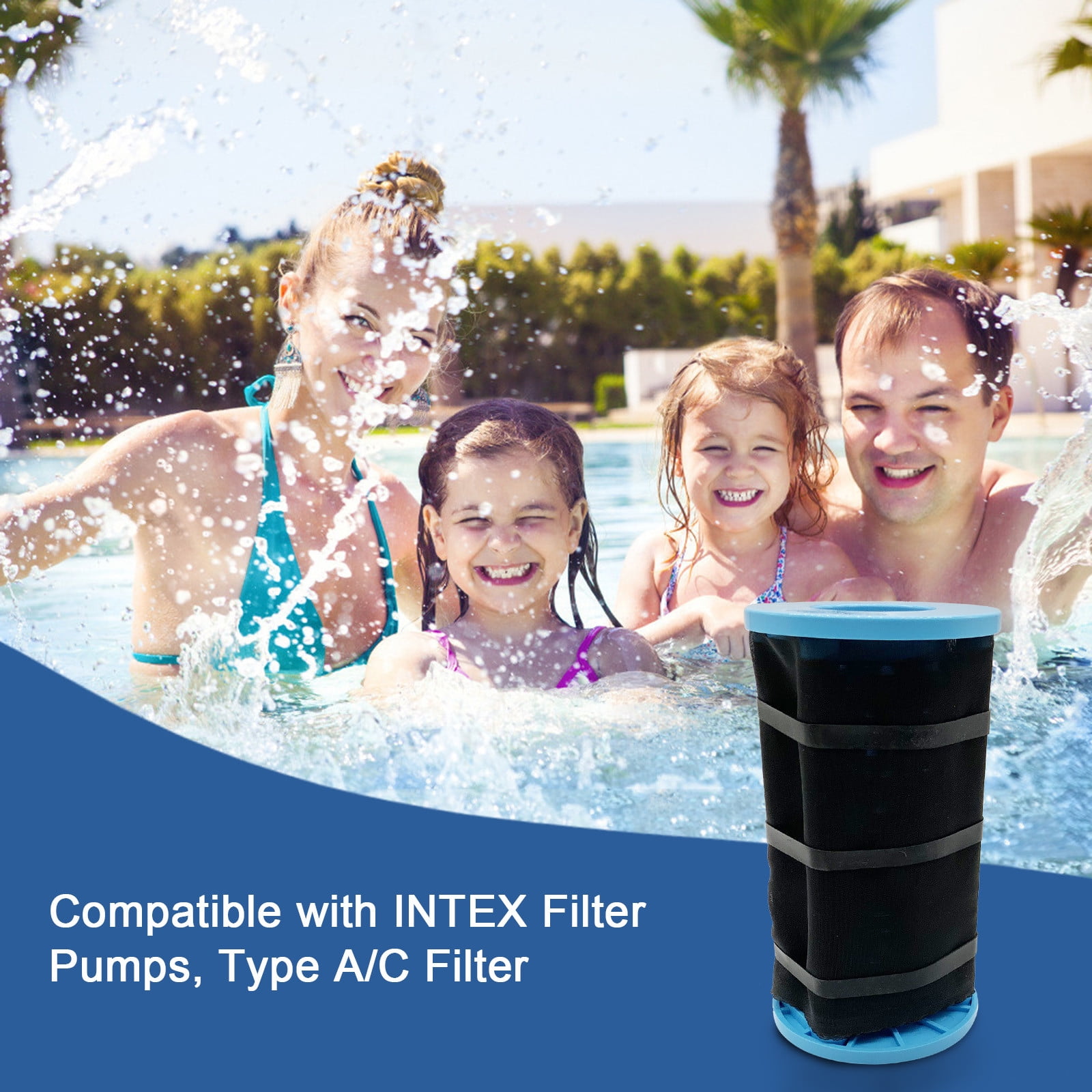 Black Friday Deals Smooth Function Reusable Pool Filter For Type A/C ...