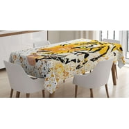 Ambesonne Dragonfly Tablecloth Rectangular Table Cover, Insects Nature ...