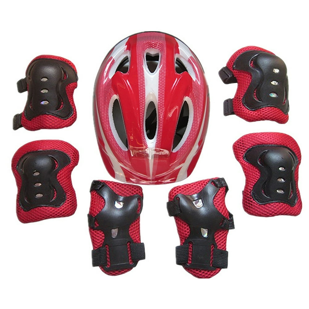 7PCS Toddler Girls Boys Protect Helmet Knee Elbow Wrist Pad Sets for ...