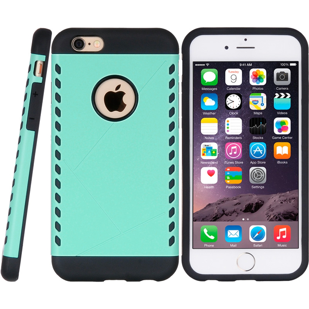 Apple Iphone 6/6S (4.7") Shocker Hybrid Teal PcBlack Tpu - Walmart.com