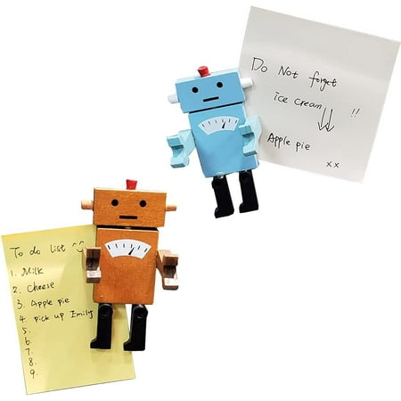 Wooden Fridge Magnet Funny Refrigerator Magnet Handmade Wood Robot ...