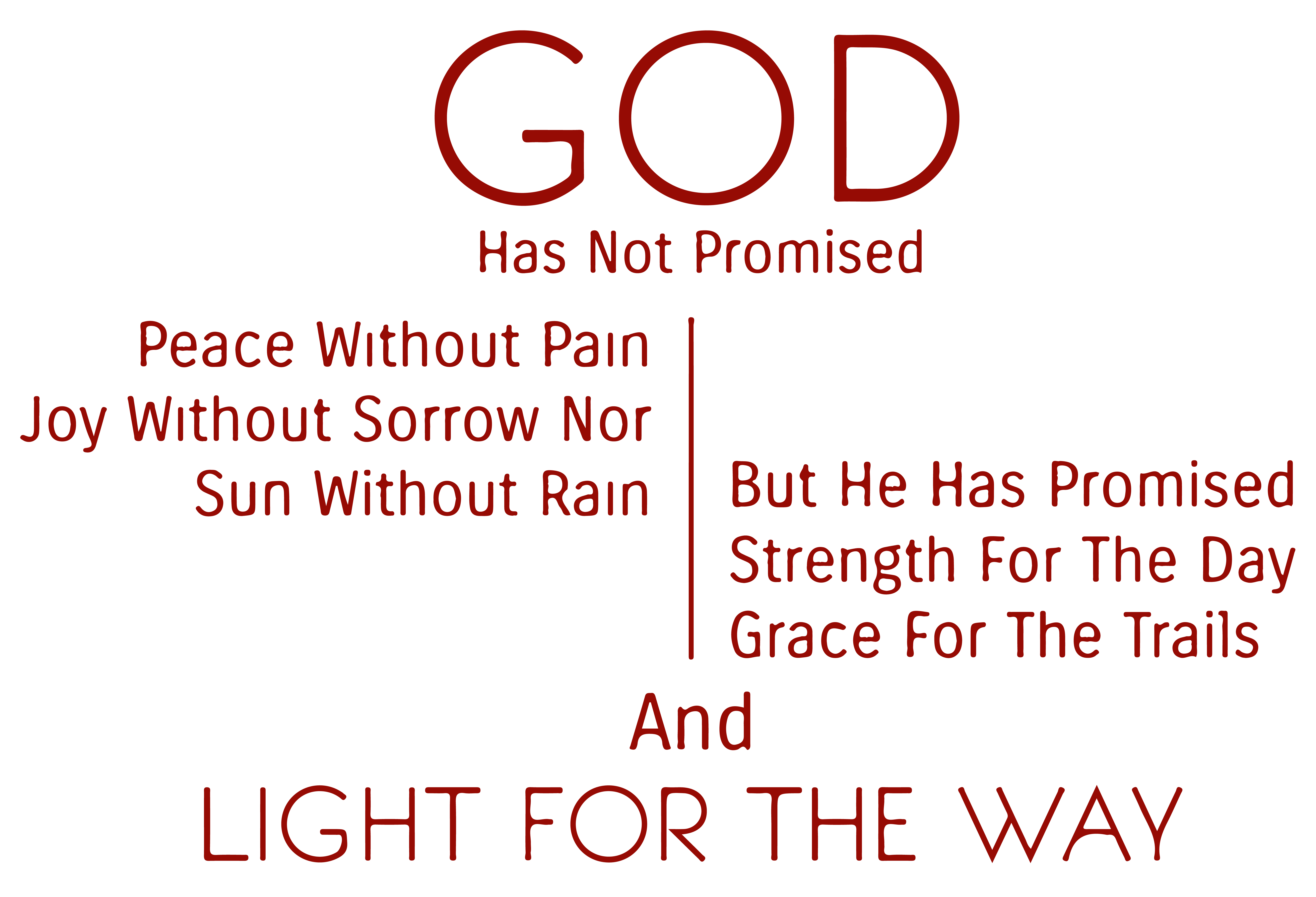 God has not promised Peace without pain joy withoutâ ¦ Vinyl Decal ...