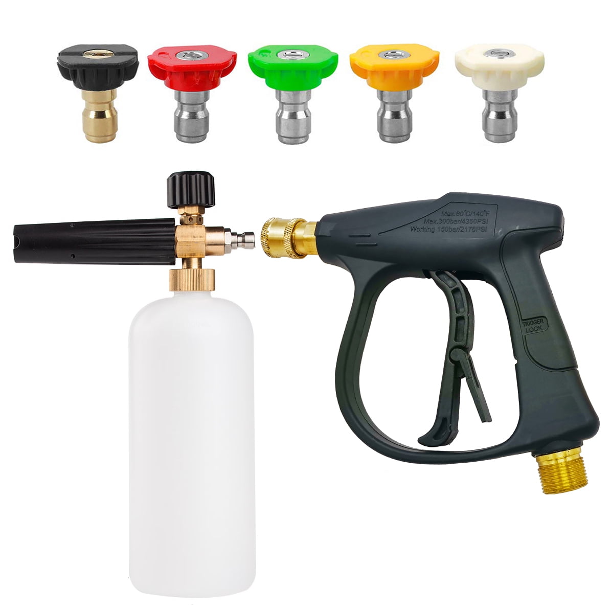 iMeshbean 1/4" High Pressure Washer Gun Snow Foam Lance Cannon Kit Foam ...