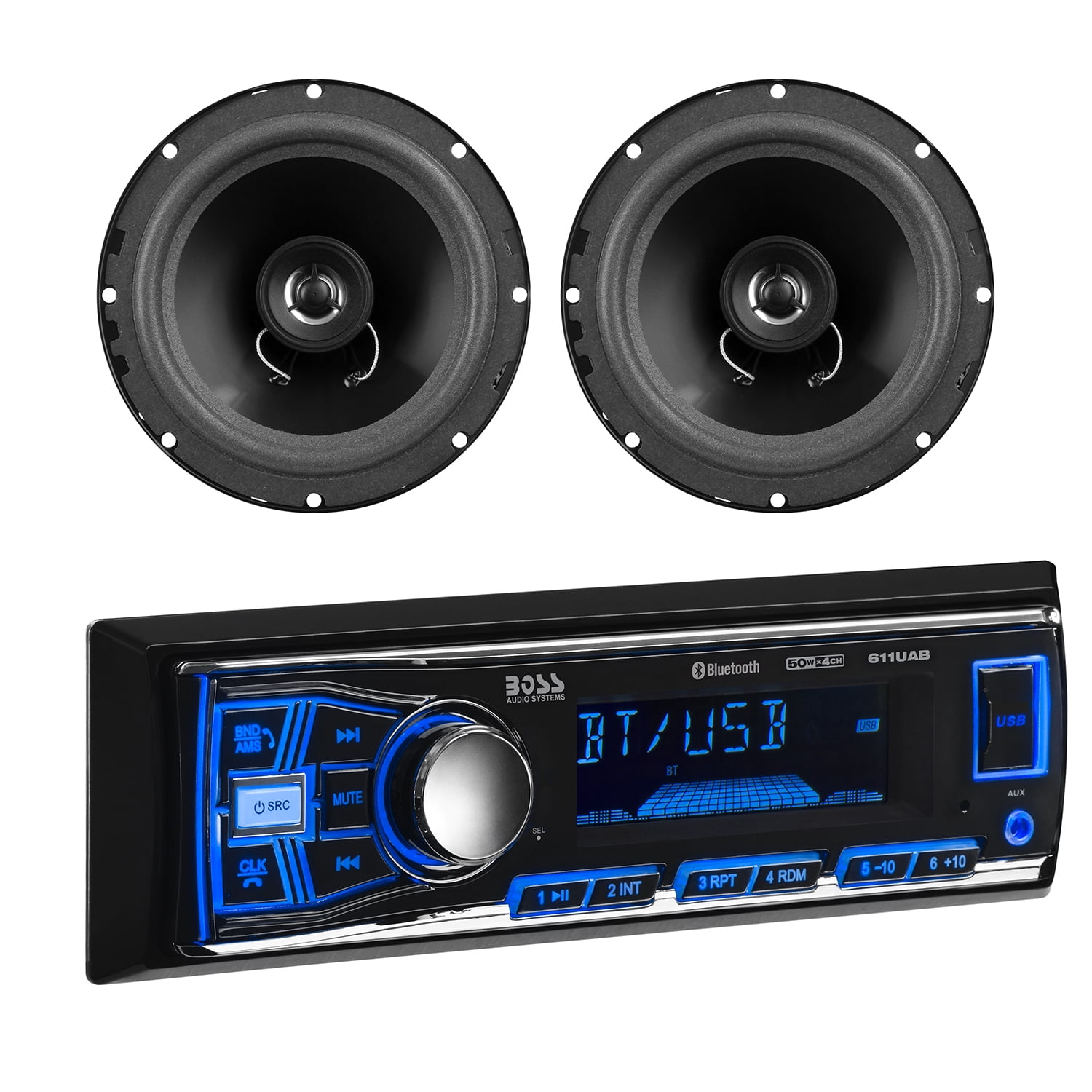 Boss Audio System 638BCK Single-DIN In-Dash AM/FM Mechless Digital ...
