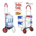 dbest Products - Red Trolley Dolly with Large Handle, Compact Folding ...