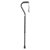 Offset Handle Adjustable Aluminum Cane, Black, 1 ea - Walmart.com
