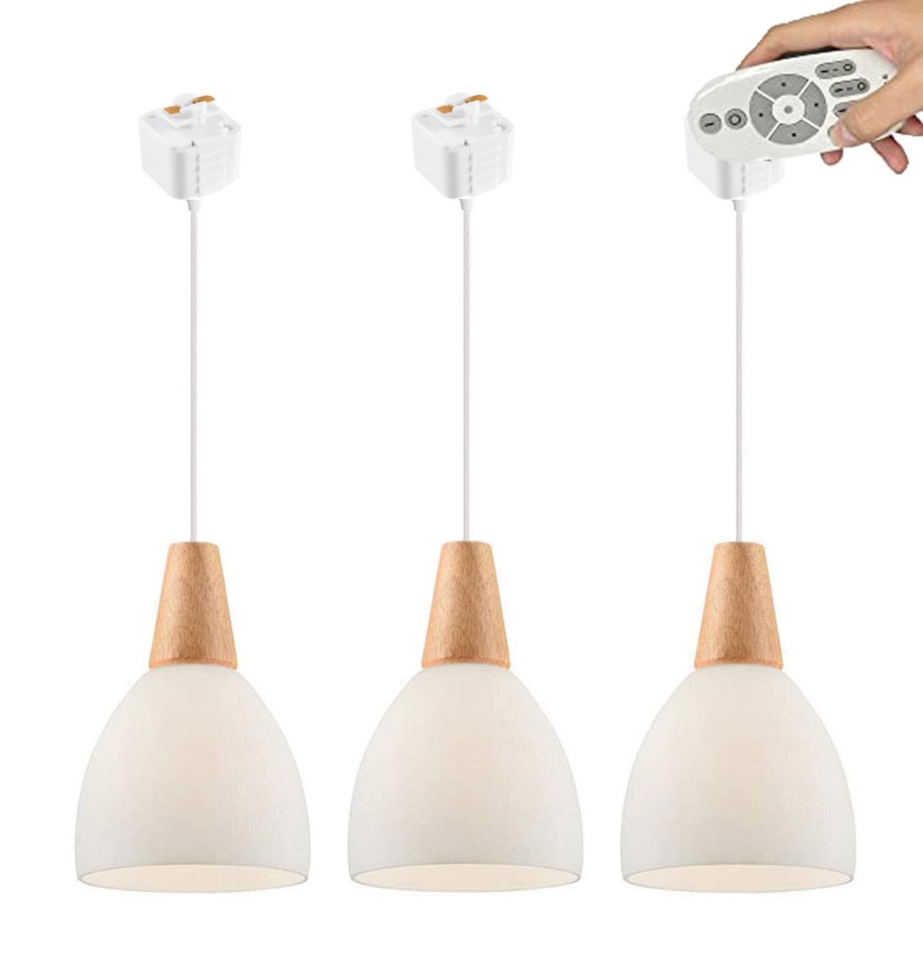 FSLiving J Type Track Mount Pendant Fixtures with Remote Control,Color ...