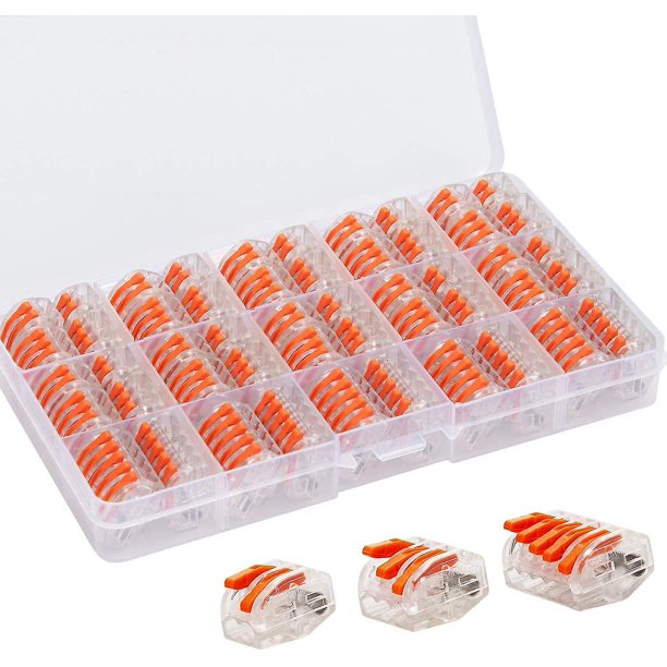 50 Pieces Electrical Connectors, Wire Quick Connect Terminal, 3 Types ...