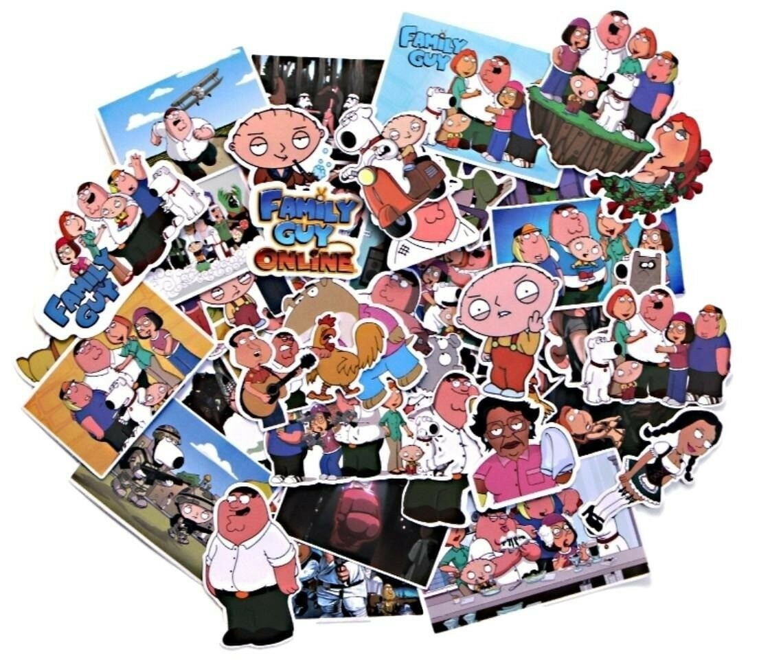 Family Guy Themed Set of 55 Assorted Stickers Decal Set - Walmart.com