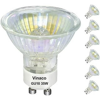 H&Z GU10 Halogen 50W Bulbs, 6 pack GU10+C 120V 50W with 2800k Warm ...