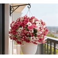 Artificial Faux Flowers for Outdoor 4 Bundles Boxwood Fake Morning ...