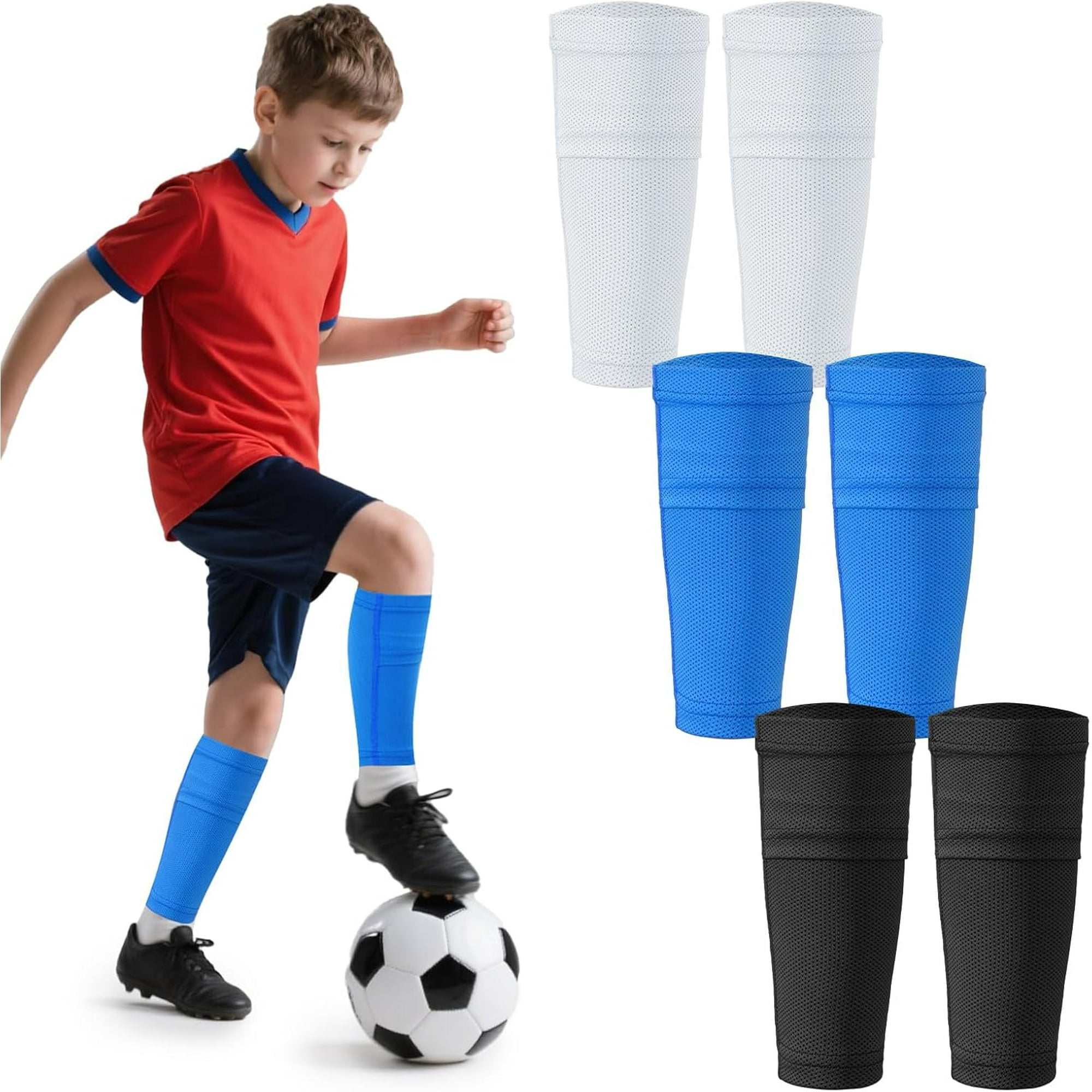 Click here for Flafree 3 Pairs Kids Youth Soccer Shin Guard Sleev... prices