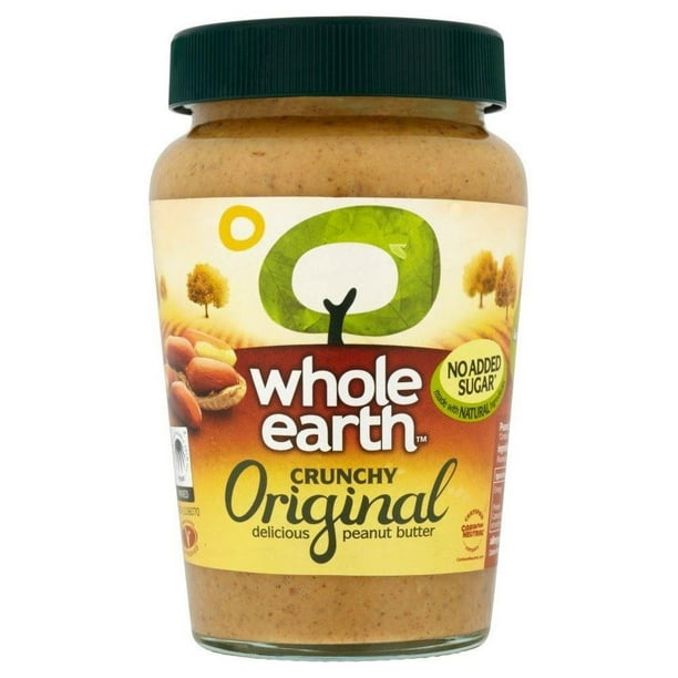 Whole Earth Crunchy Original Peanut Butter No Added Sugar (454g ...
