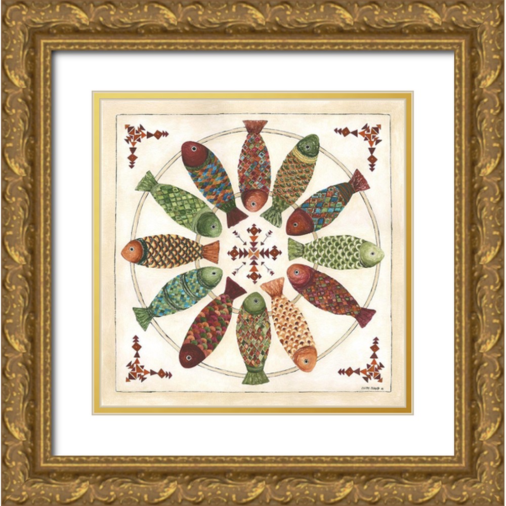 Shamp, Cindy 15x15 Gold Ornate Wood Framed with Double Matting Museum ...