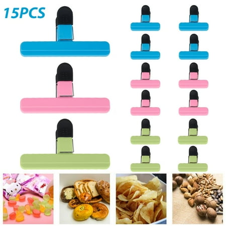 15 Pieces Chip Bag Clips Food Seal Clips Food Clips for Plastic Bag 2 ...