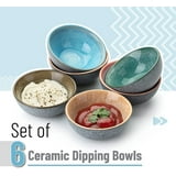 Brew To A Tea BTaT- Ceramic Dipping Bowls, 3.5 Oz, Set of 6, Colorful Small Bowls - Walmart.com