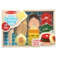 Melissa & Doug Wooden Sandwich-Making Pretend Play Food Set - Walmart.com